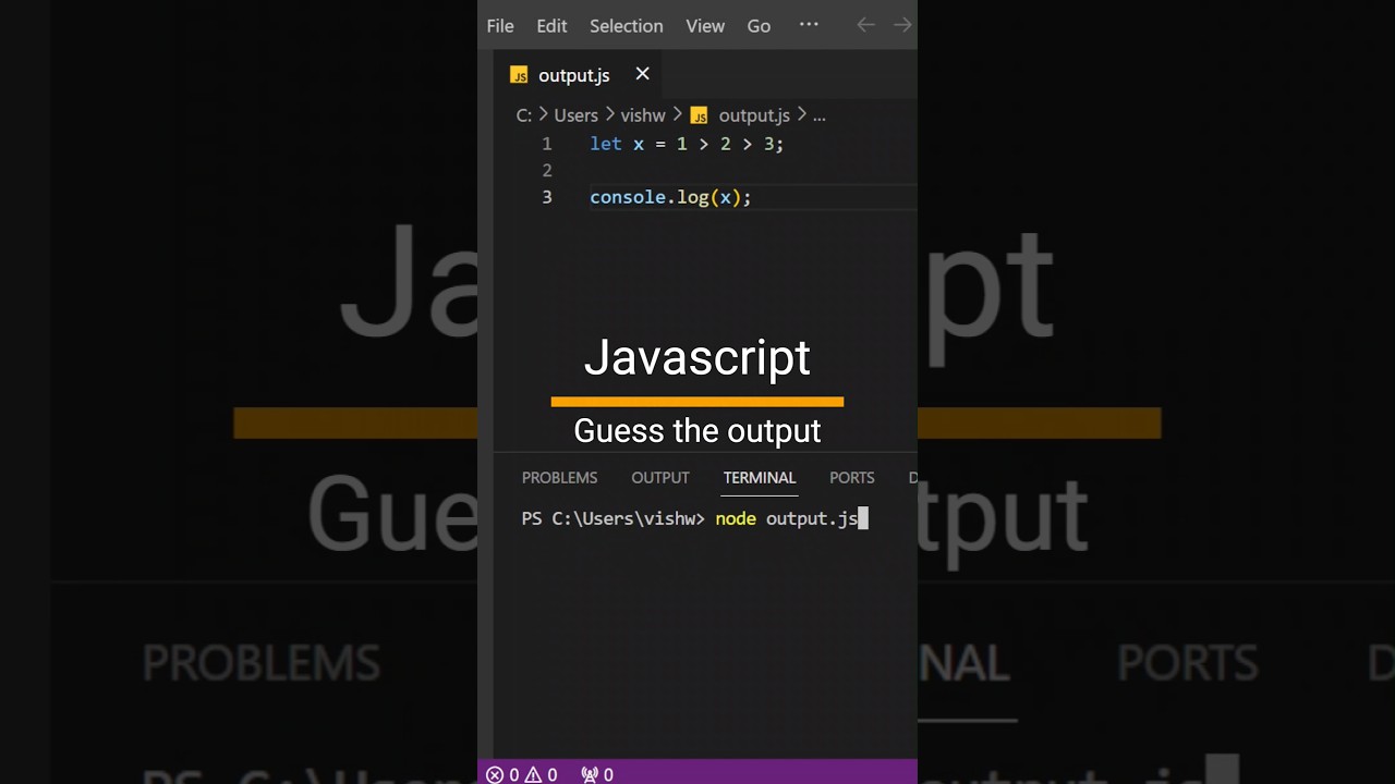 Javascript Guess The Output Javascript Interview Questions Youtube