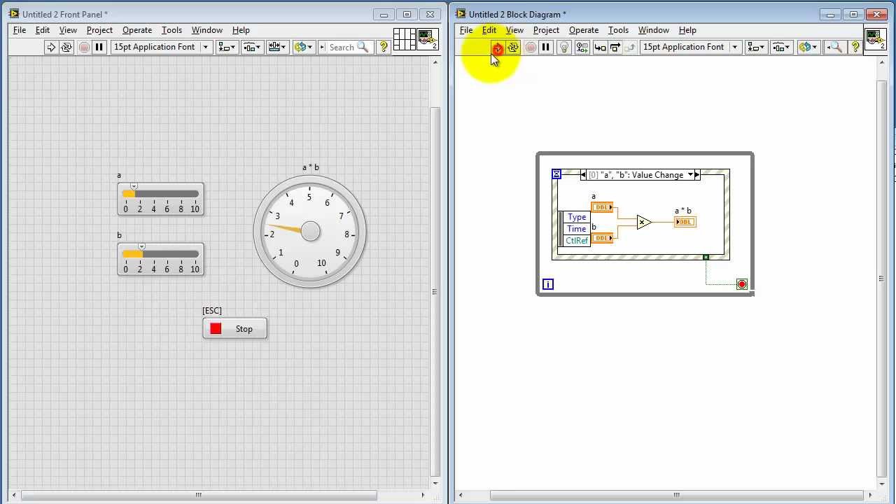 Ni Labview Event Structure For Interactive Front Panel Youtube