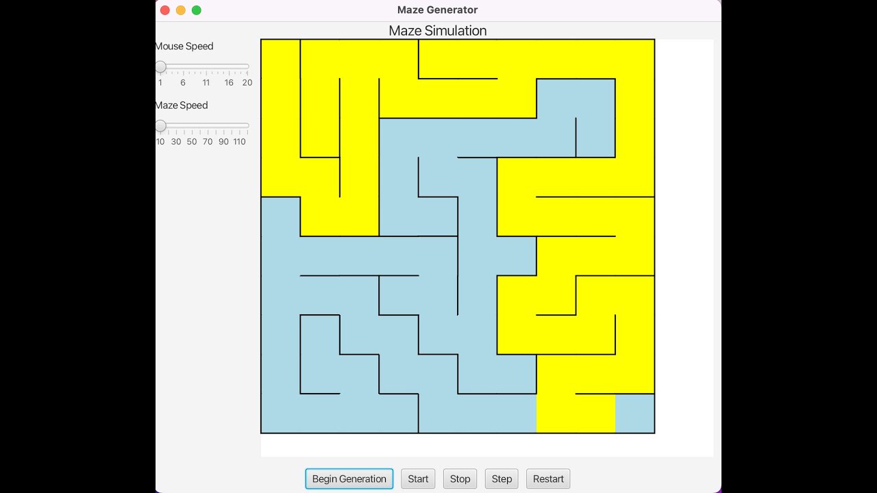 Java Code Maze Simulation Youtube