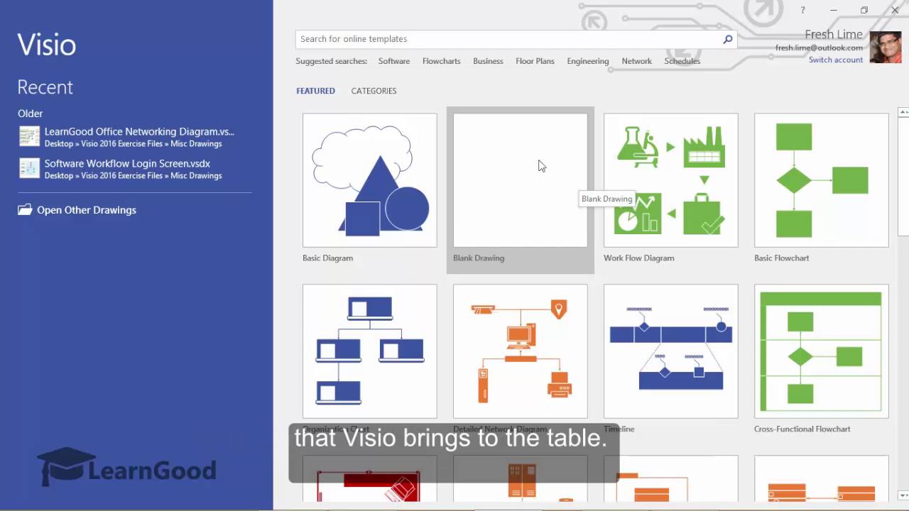 Microsoft Visio Tutorial A First Look At Visio 2016 Ui Youtube