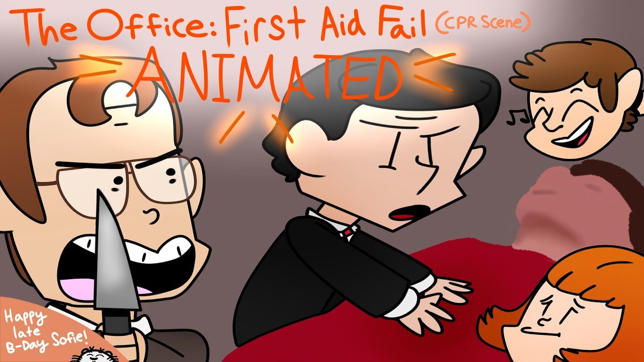 The Office Us First Aid Fail Cpr Scene Animated Youtube