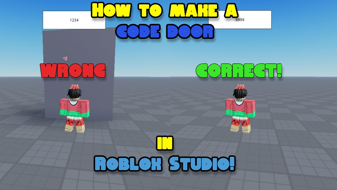 How To Make A Code Door In Roblox Studio Youtube