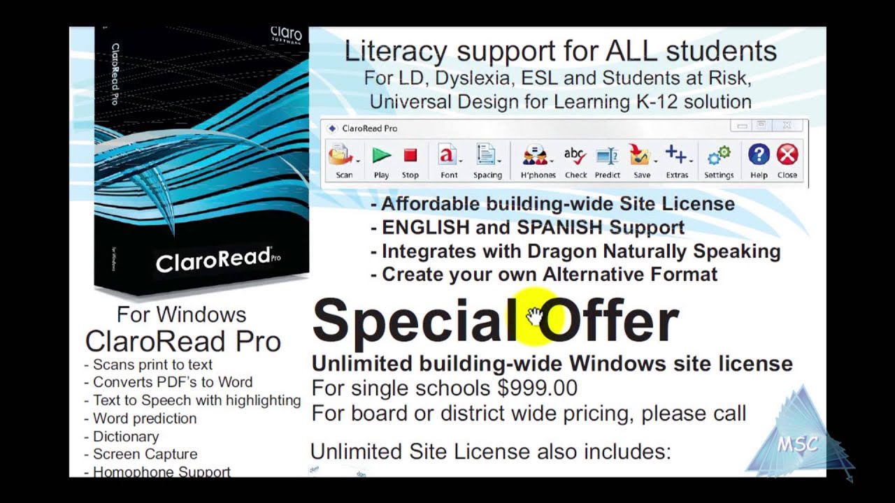Claroread Pro Flyer Overview Youtube