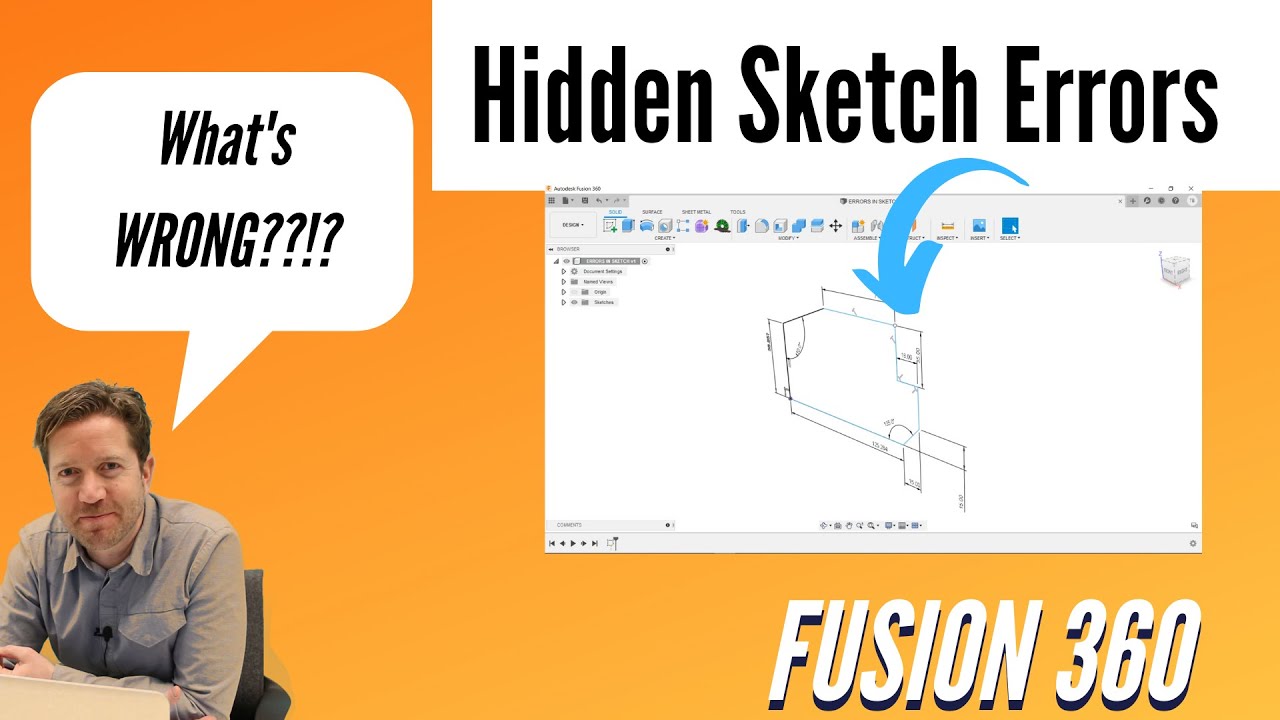 Fusion 360 Errors In A Sketch How To Fix Them Quickly Youtube