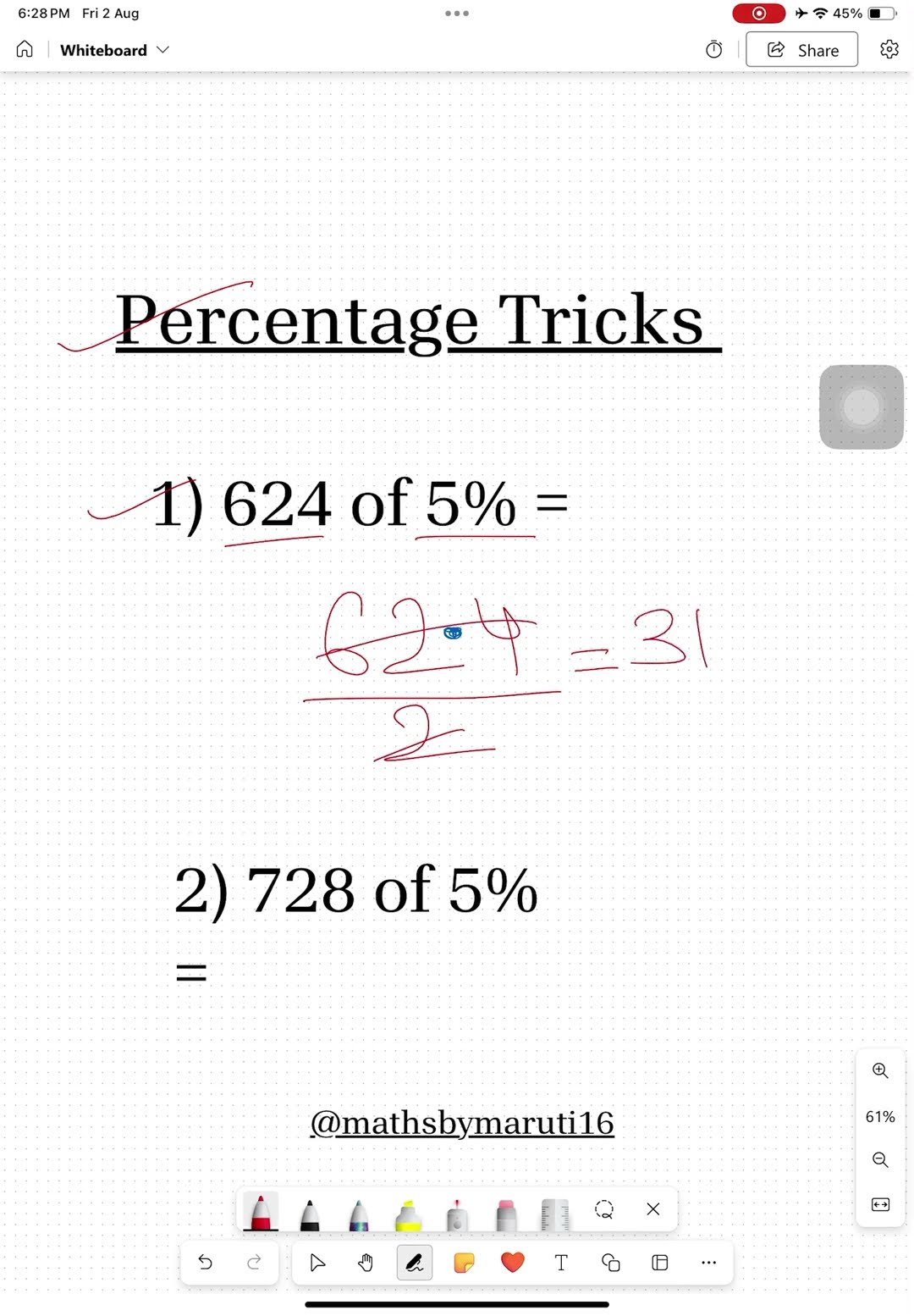 Percentage Tricks Youtube
