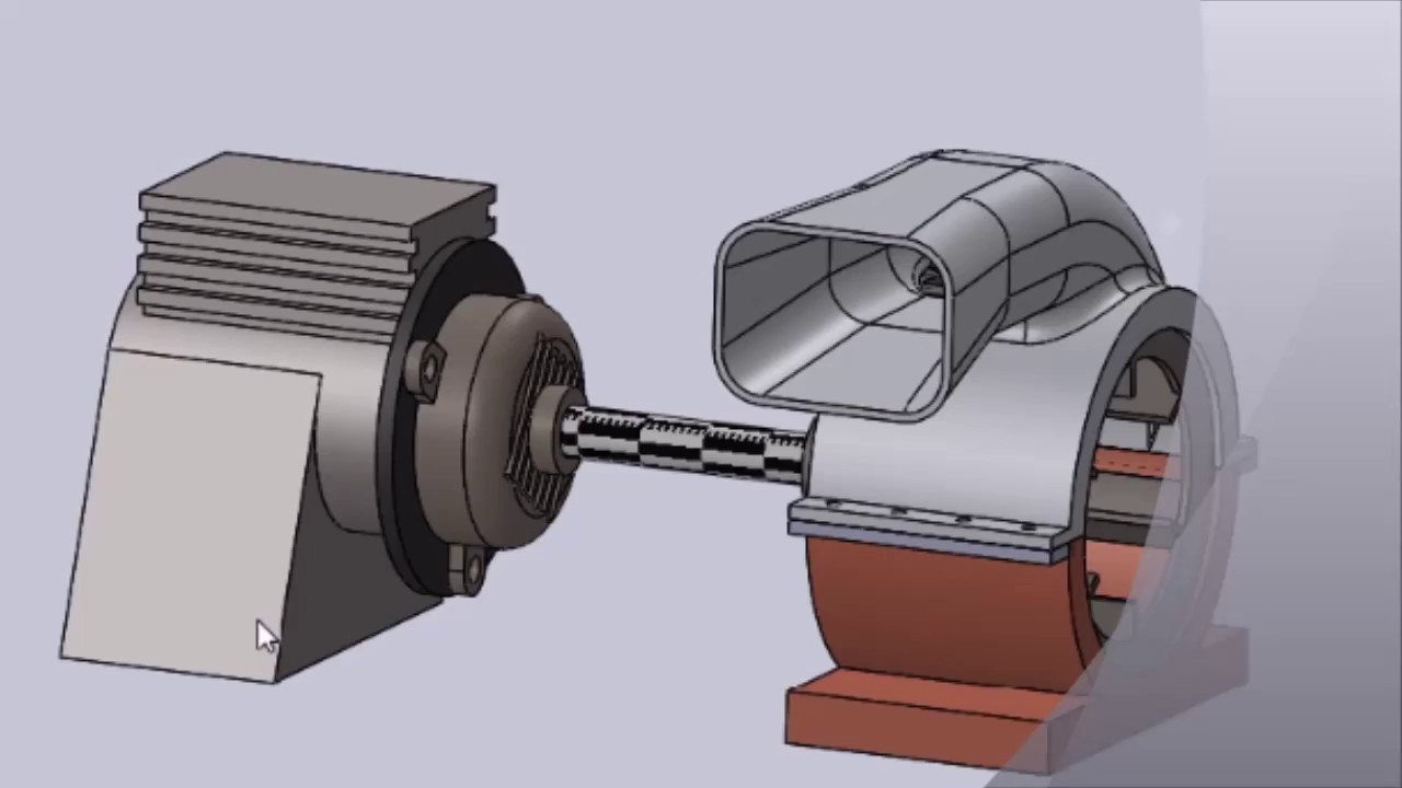 Solidworks Blower Assembly And Its Motion Youtube