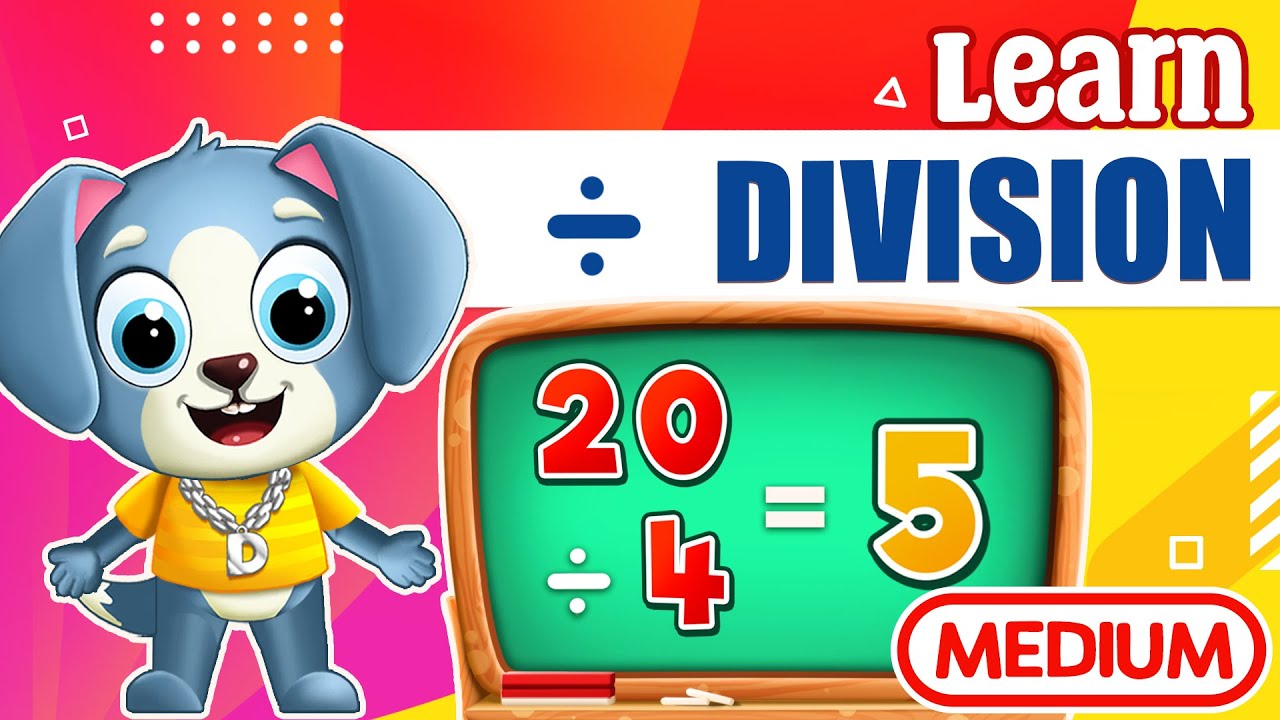 Division Exercise For Kids Basic Math Learning Video Kids