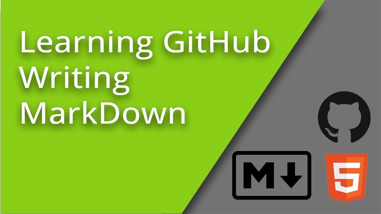 Learning Github How To Write Markdown Youtube