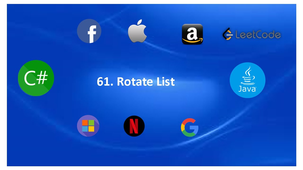 Leetcode 61 Rotate List Java C Youtube