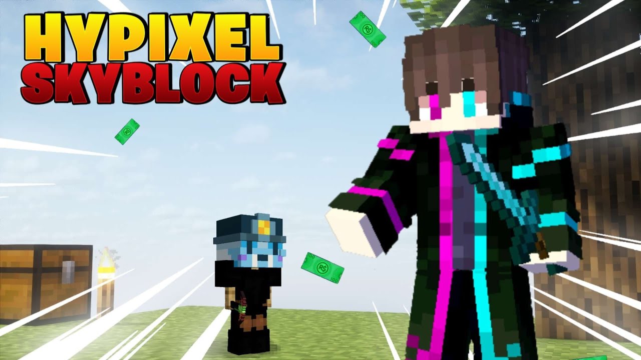 My First Day In Hypixel Skyblock Youtube