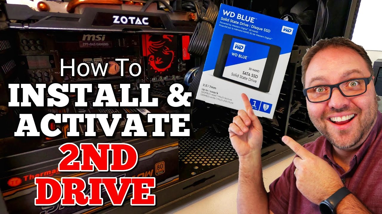 How To Install And Activate A Second Drive On A Windows 10 Pc Youtube