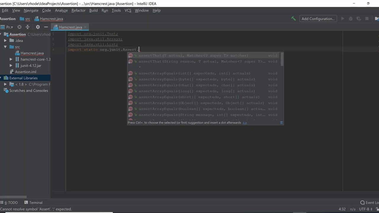 Assertthat Function In Java Youtube