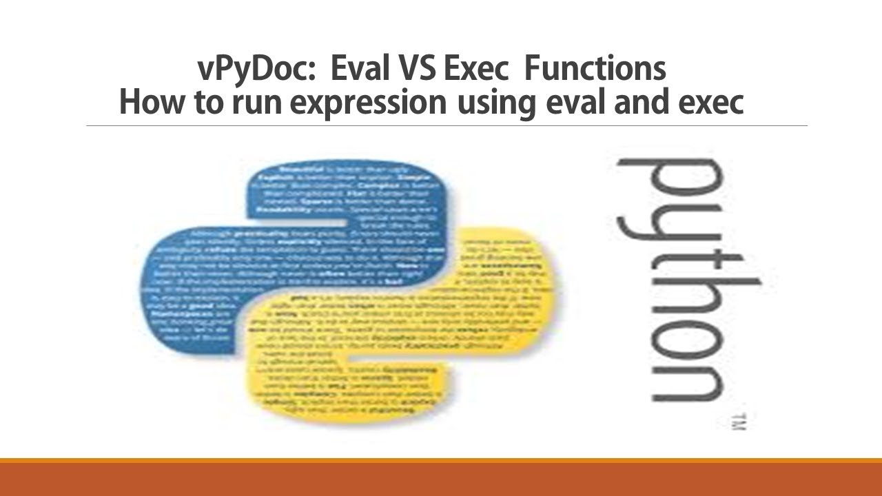 Vpydoc Eval Vs Exec In Python How To Run Expression Using Eval And