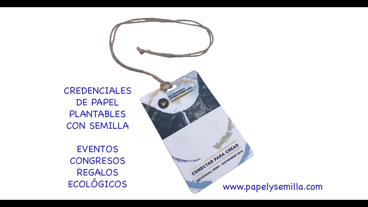 Credenciales Ecológicos O Gafetas Plantables Para Eventos Con Semillas