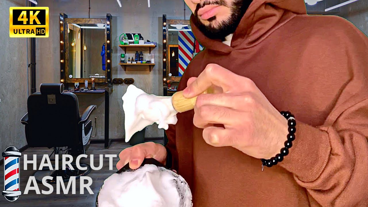 Asmr Haircut No Talking Asmr Barber Roleplay With Scissors Asmr Hair