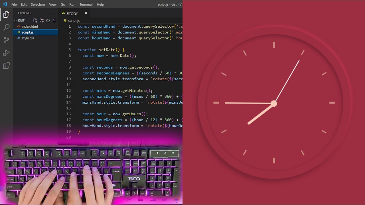 Asmr Programming Neumorphic Clock Using Html Css Javascript No