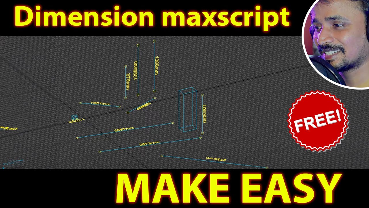 Dimension Maxscript Tool 3dsmax Kaboomtechx Youtube