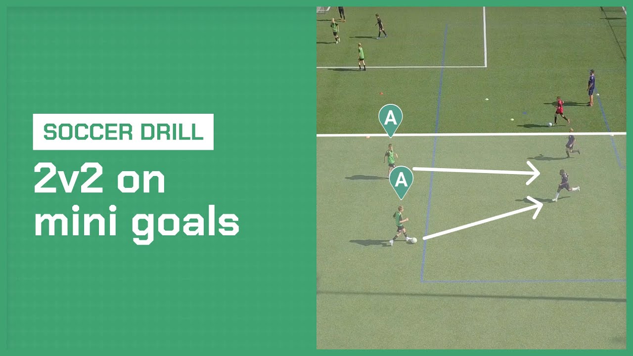 Soccer Coaching Drill 2v2 With Quick Transitions Youtube