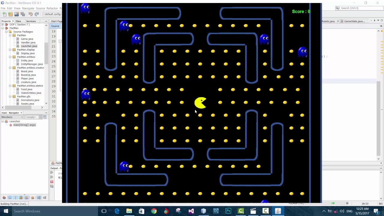 Java Programming Pacman Game Youtube