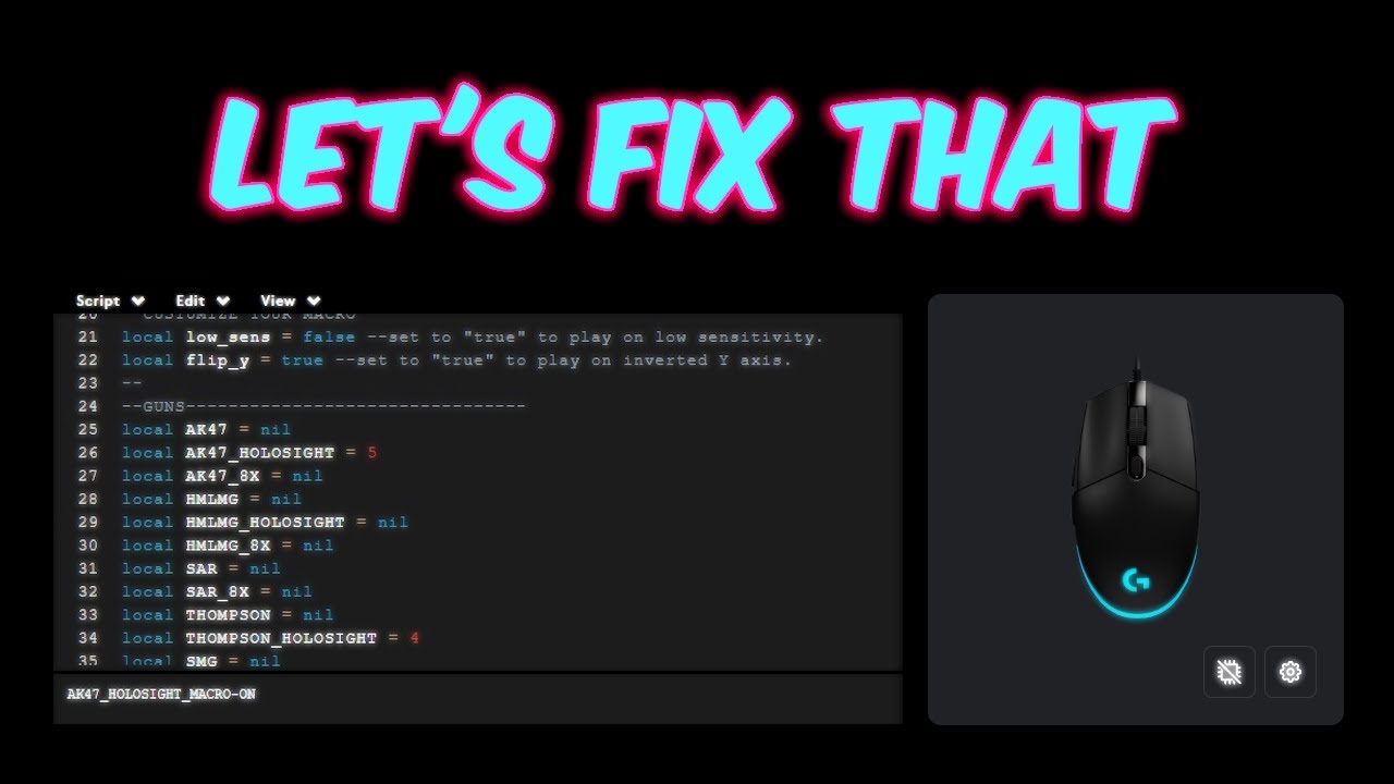 Logitech Recoil Script Not Working Youtube
