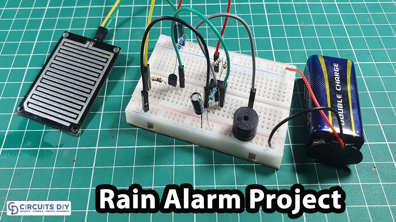How To Make Rain Detector Alarm At Home Rain Detector Project Youtube