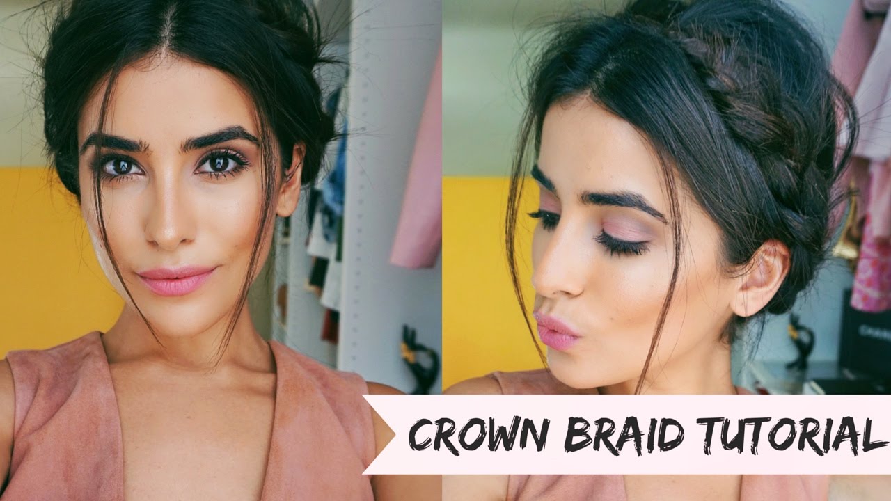 Crown Braid Hair Tutorial Easy Youtube