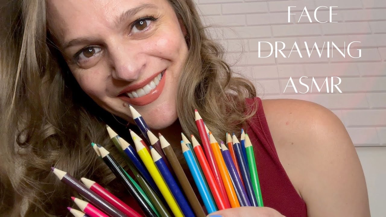 Asmr рџ ќdrawing On Your Face With Colored Pencils No Talking Personal