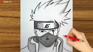 Easy Anime Drawing How To Draw Kakashi Hatake Step By Step Easy Drawing ...