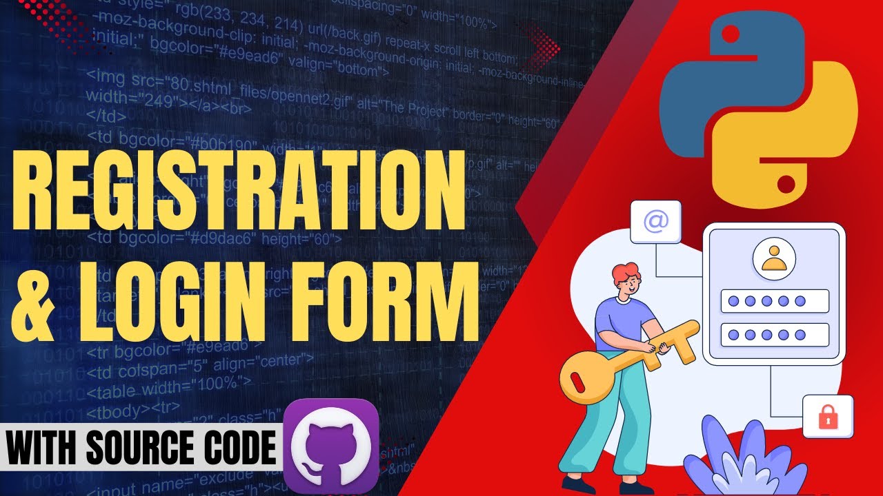 Python Projects Registration Login Form System Project Tutorial For