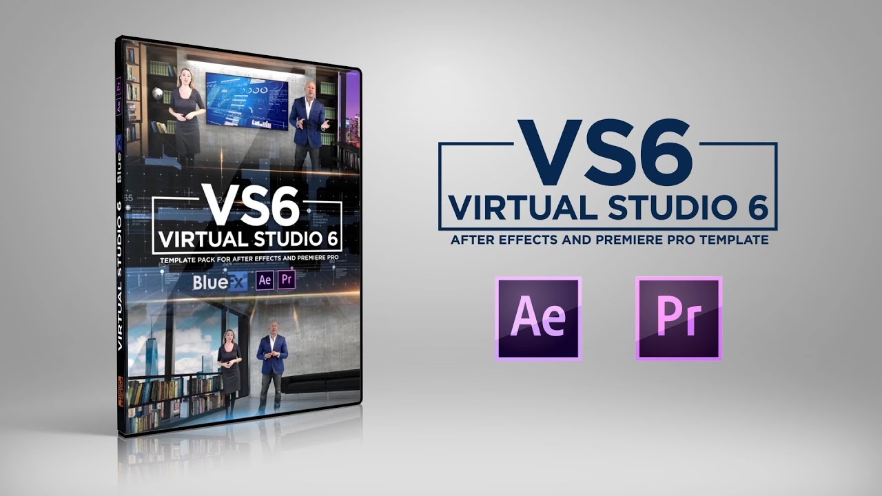 After Effects Template Virtual Studio 6 Bluefx Youtube