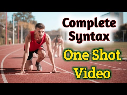 Syntax One Shot Video Complete Syntax In One Video Syntax Class 12