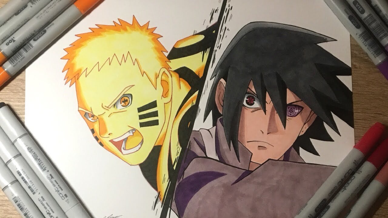 Speed Drawing Naruto And Boruto At Christopher Romero Blog