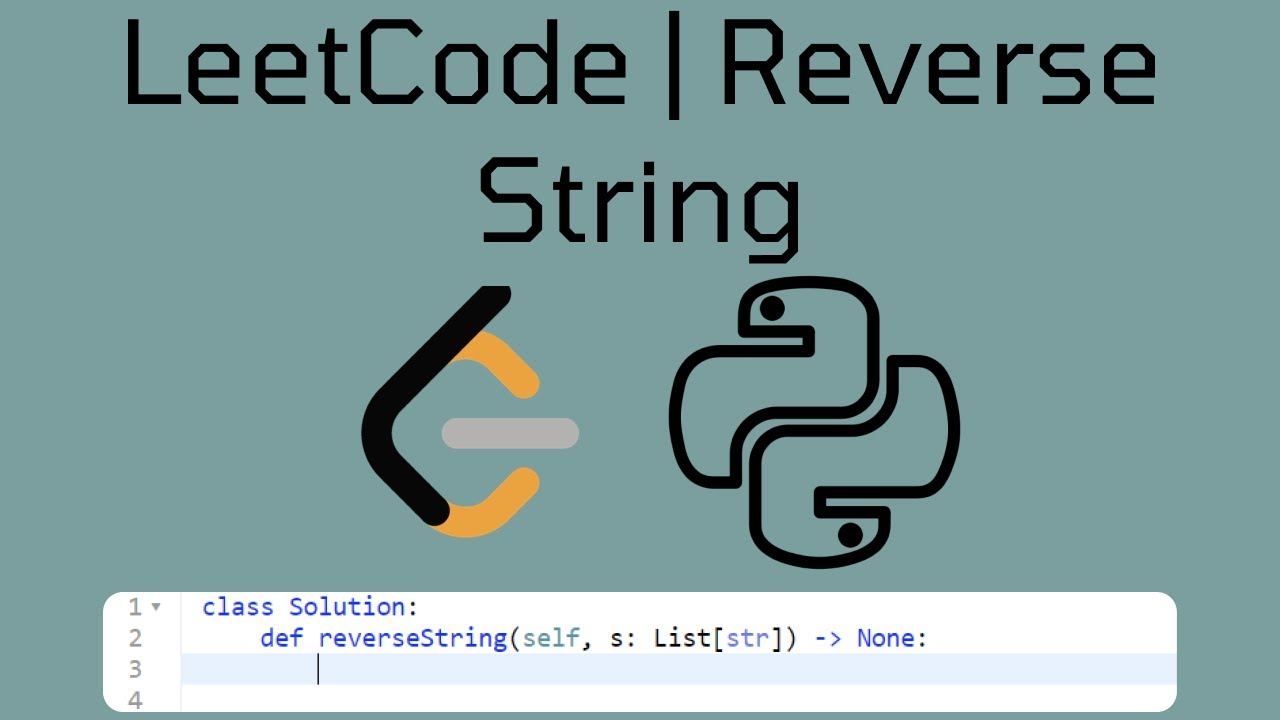 Leetcode Reverse String Solution Explained Python Youtube