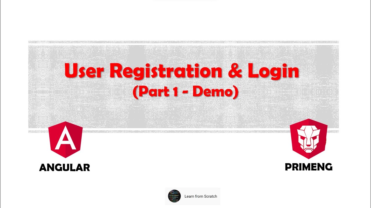 Part 1 Demo Of User Registration Login Form Angular Primeng App