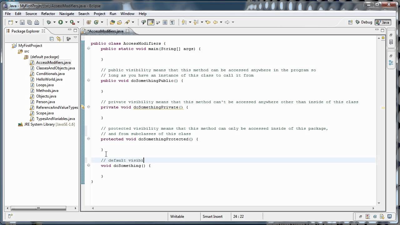 Java Programming 11 Access Modifiers Youtube