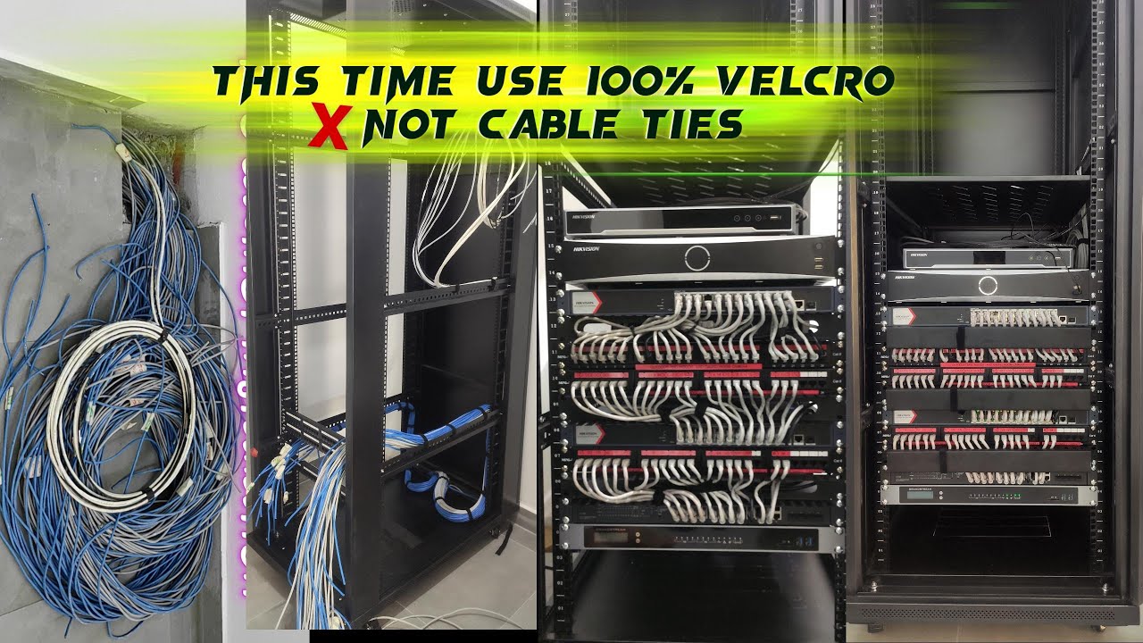 Data Server Cable Management And 42u Rack Installation For Office