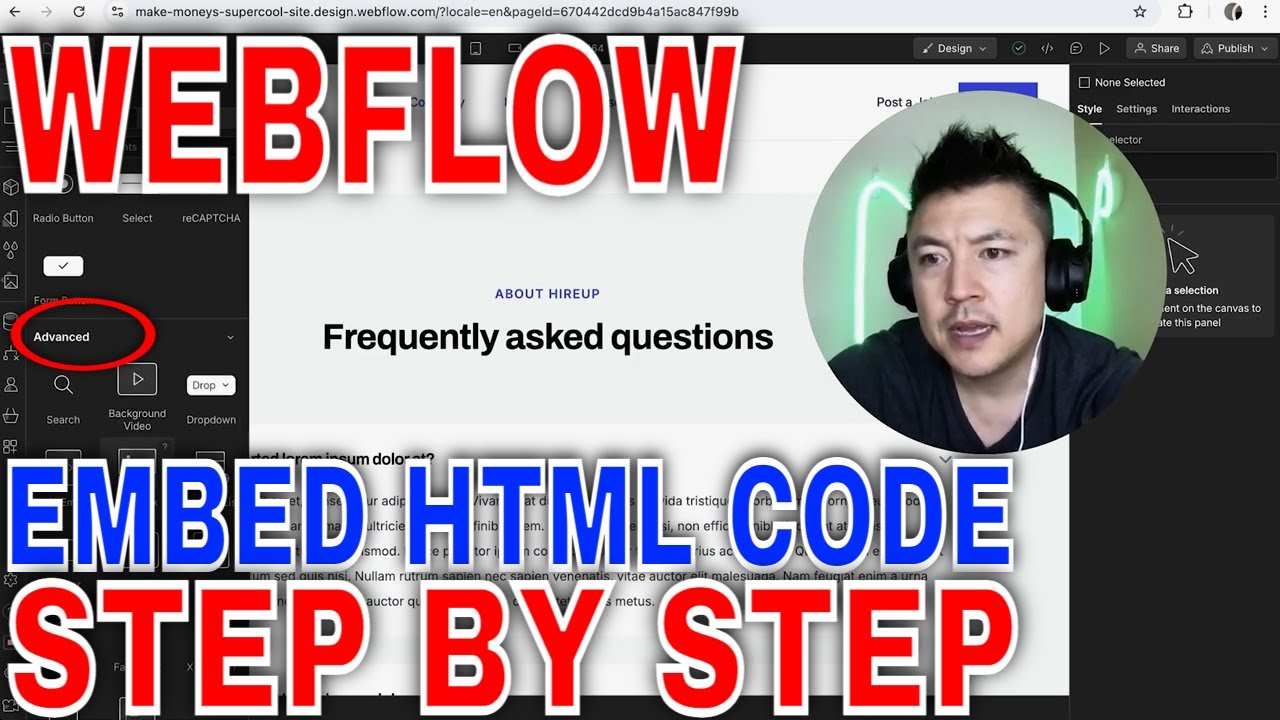How To Embed Html Code To Webflow Website Builder рџ ґ Youtube