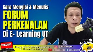 Tuton Ut Cara Mengisi Forum Perkenalan Di Tuton Ut Tak Kenal Mak Katak ...