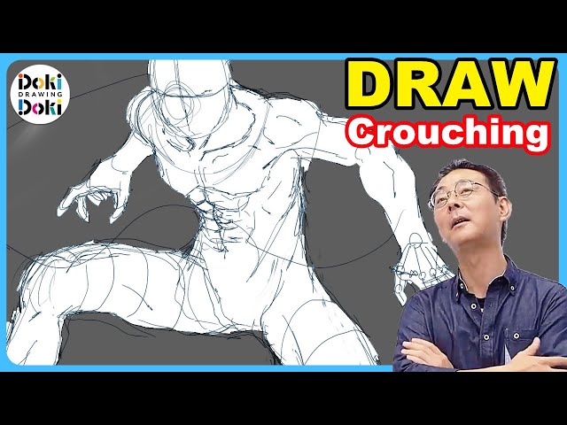 Crouching Action Pose