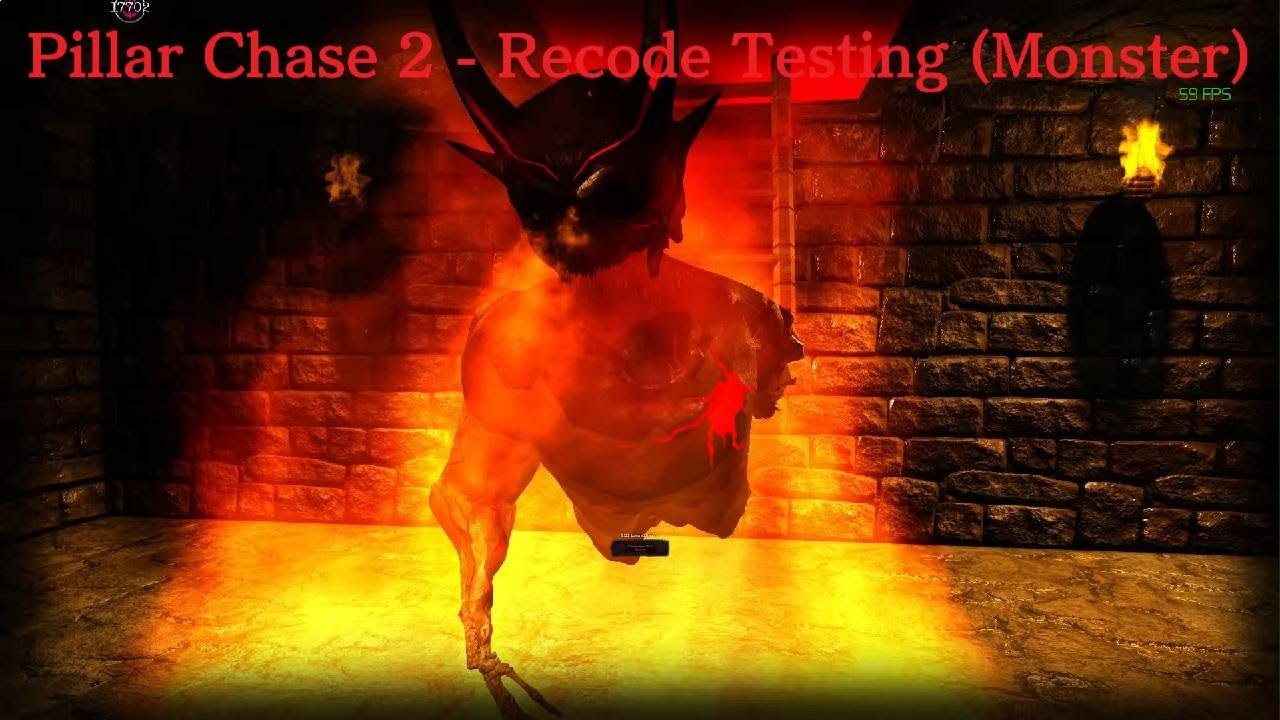 Roblox Pillar Chase 2 Recode Testing Monster Gameplay Youtube