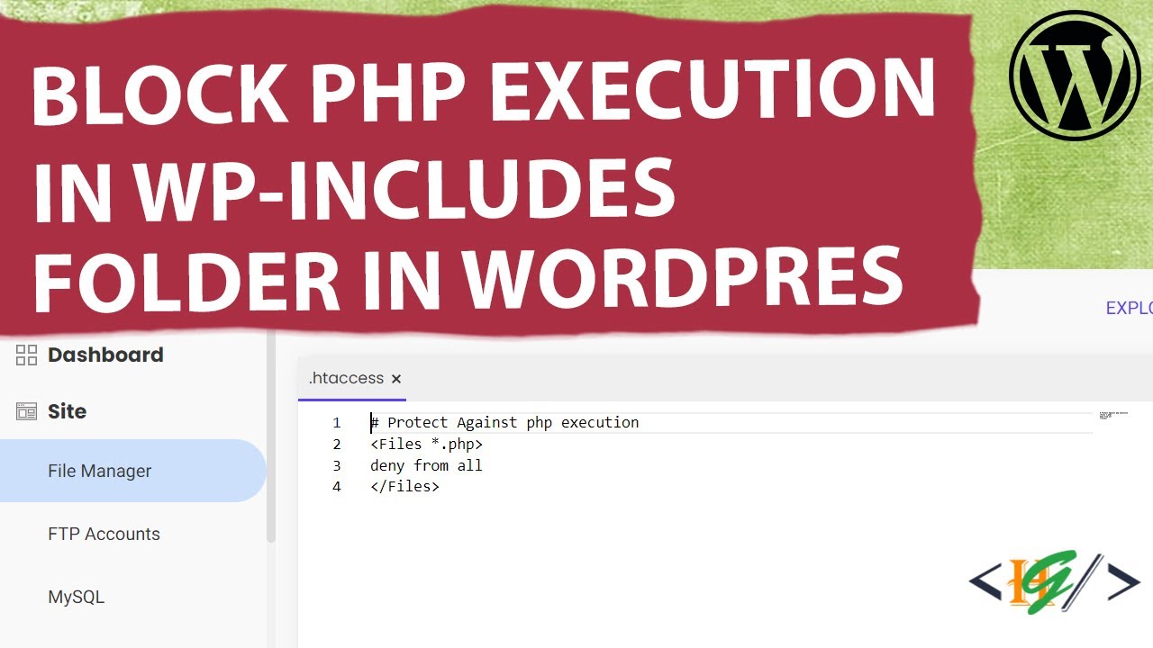 How To Block Php Execution In Wp Includes Folder Through Htaccess In
