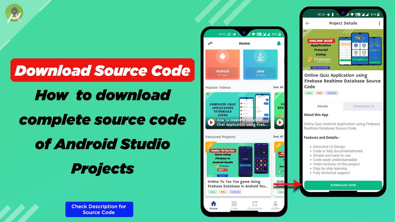 How To Download Source Code Of Android Studio Projects With Complete