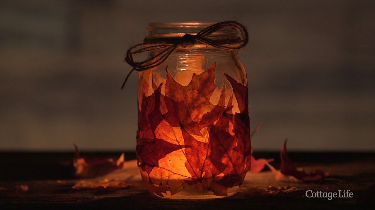 Fall Mason Jar Background