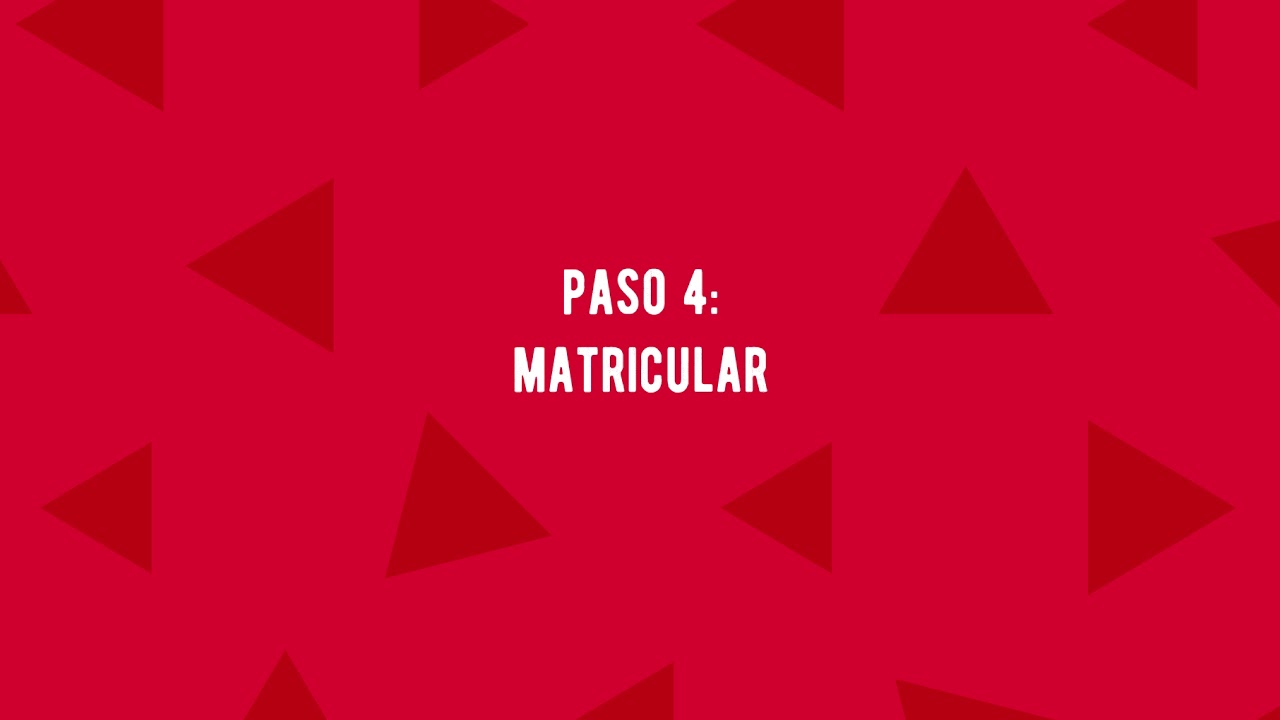 Tutorial Matrículas Virtuales Youtube