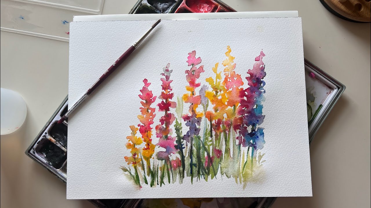 Spring Asmr Watercolor Painting Youtube