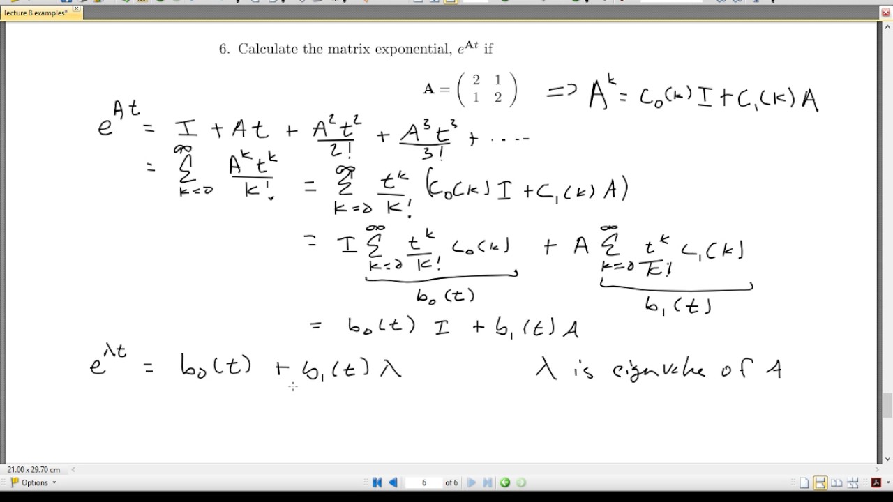 Matrix Exponentials Youtube