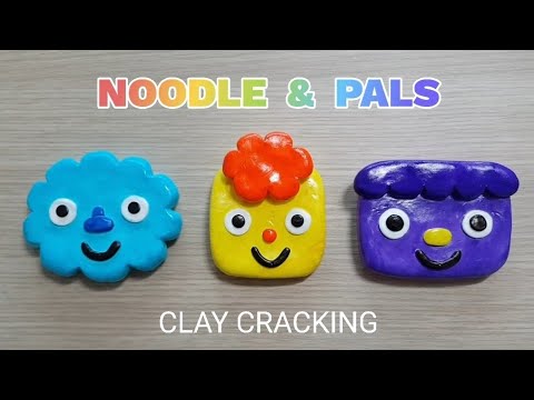 Noodle Pals Cheesy Jelly Pompom Clay Cracking 천사점토 국수와 친구들 점토 부수기