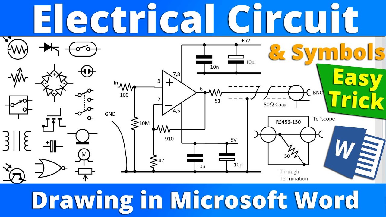 How To Draw Electrical Circuit And Electrical Symbols In Microsoft Word ... How To Draw Electrical Circuit And Electrical Symbols In Microsoft Word ...