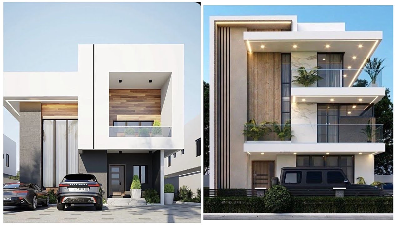 Contemporary House Front Elevation Latest Unique 1 Kanal House Front