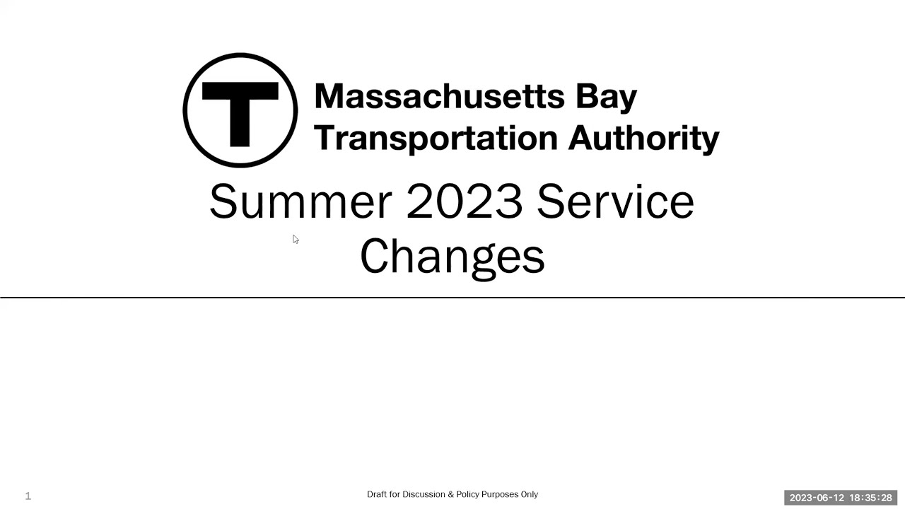 Summer 2023 Service Changes Virtual Public Meeting June 12 2023